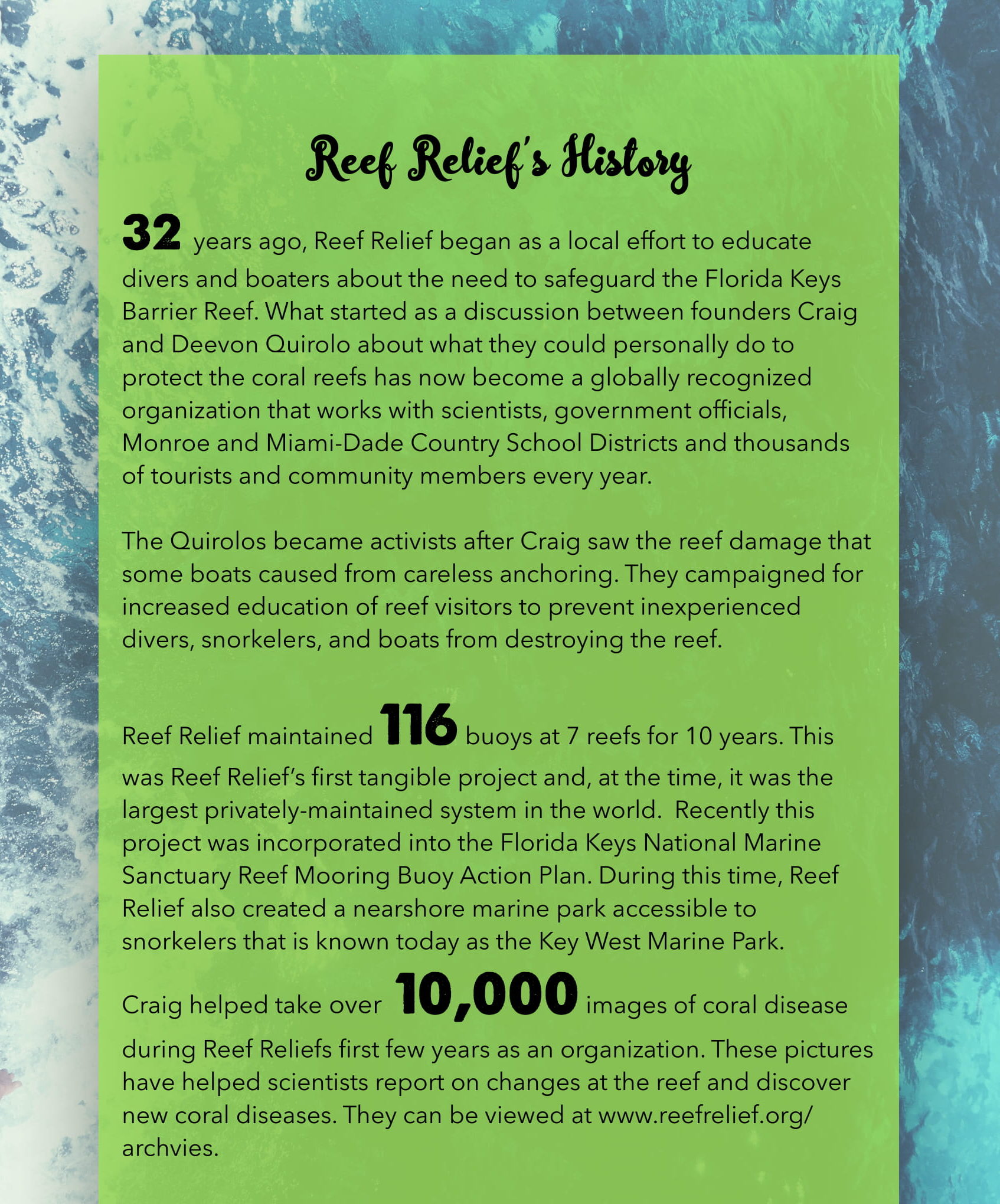 Our History - Reef Relief